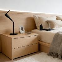 China Wholesale Luxury Hotel Bedroom Furniture Set Wood 5 Star Hotel Bed With Bedside Table for sale