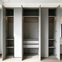 China Custom Wooden 5 Star Hotel Wooden Wardrobe Hotel Hotel Guest Room Wardrobe for sale