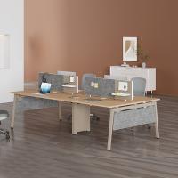 China Customized Size Office Workstation with Melamine Board Desktop and Aluminum Frame Modular Office Furniture for sale