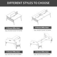 China Customized Size Office Workstation with Melamine Board Desktop and Aluminum Frame Modular Office Furniture for sale