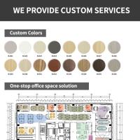 China Customized Size Office Workstation with Melamine Board Desktop and Aluminum Frame Modular Office Furniture for sale