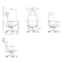 China High Back Modern Mesh Office Chair Ergonomic Computer Chair Reclining Executive Chair with Headrest for Workstation for sale