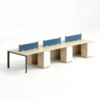 China Custom Size Office Workstation Desks Designed with Melamine Board Desktop for Modular Office Furniture for sale