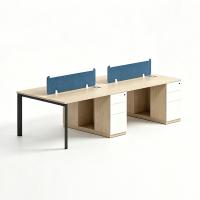 China Custom Size Office Workstation Desks Designed with Melamine Board Desktop for Modular Office Furniture for sale
