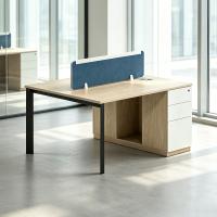 China Office Workstation Desks with Custom Size Melamine Board Desktop for Modular Office Furniture Solutions and Workspace Setup for sale