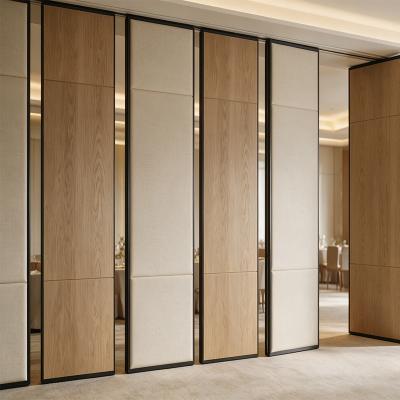 China Customizable Hotel Mobile Partition Wall Room Divider Sliding Partition Wall For Hotel Meeting Room for sale
