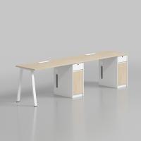 China Modern Modular 4 6 Seater Office Workstation Commercial Staff Office Desk with Privacy Screen Partition for sale