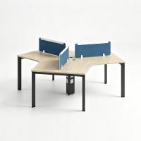 China Modular Office Workstation Desk 4 to 6 Seater with Privacy Screen Partition for Flexible Office Layouts for sale