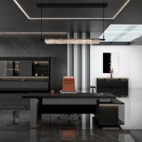 China E1-Grade HDF Melamine Board Executive Office Desk with Custom Color for CEO Workspace for sale