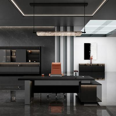 China E1-Grade HDF Melamine Board Executive Office Desk with Custom Color for CEO Workspace for sale