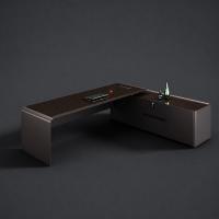 China 2600mm Wide L-Shape Executive Office Desk with Side Table and 50mm Thick Top for CEO Manager Commercial Office for sale