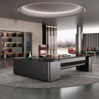 China 2600mm Wide L-Shape Executive Office Desk with Side Table and 50mm Thick Top for CEO Manager Commercial Office for sale