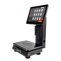 China 15 Inch Dual Screen All in One Pos Scale Weighing Scale for Retail Shop Fruit Shop with 58/80mm Thermal Printer and AI Camer for sale