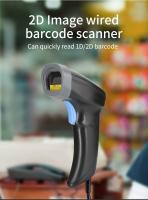 China USB Laser CMOS Barcode Scanner Wired Handheld Bar Code Scanner Reader Black for sale