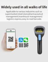 China USB Laser CMOS Barcode Scanner Wired Handheld Bar Code Scanner Reader Black for sale