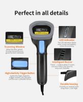 China Factory Supermarket Bar Code Scanner CCD 1D Wired Wireless Barcode Scanner for sale
