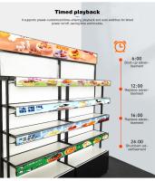 China Long Shape Stretch Bar Supermarket Shelf Screen LED Display Smart Split Ultra Wide Digital Signage for sale