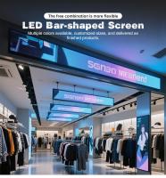 China Long Shape Stretch Bar Supermarket Shelf Screen LED Display Smart Split Ultra Wide Digital Signage for sale