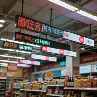 China Wall Mounted Strip Stretch Bar Supermarket Shelf Screen LED Display Digital Signage Smart Split Indoor Advertising for sale