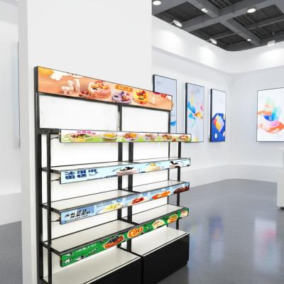 China Digital Signage Retail Store Supermarket Shelf Screen LED Display Indoor Customized Function Advertising for sale