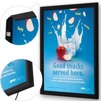 China Wall Mounted Outdoor Advertising Light Box Rectangular LED Snap Frame Acrylic Sign Board Display Panel for sale