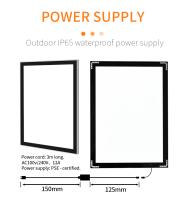 China Wall Mounted Outdoor Advertising Light Box Rectangular LED Snap Frame Acrylic Sign Board Display Panel for sale