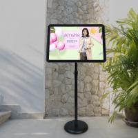 China Modern Foldable Metal Sign Holder Stand Floor Display Advertising Store Lightweight Assembly Easy Setup for sale