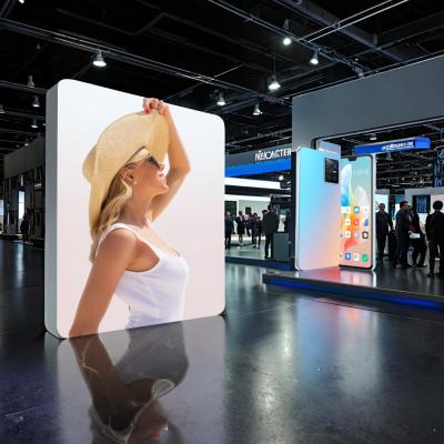 China Rectangular Weatherproof LED Backlit Display Board Floor Standing Durable Aluminum Frame Fabric Acrylic Panel for sale
