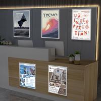 China Slim LED Backlit Display Board Floor Standing Aluminum Frame Weatherproof Retail Sign Poster Panel for sale