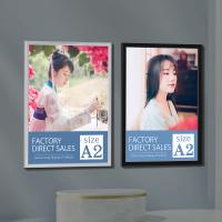 China Slim LED Backlit Display Board Floor Standing Aluminum Frame Weatherproof Retail Sign Poster Panel for sale