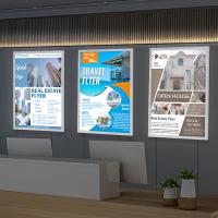 China Sleek Rectangular LED Backlit Display Box Aluminum Frame Floor Standing Weatherproof Easy Setup Retail Sign for sale