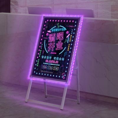China Popular Wall Mounted Aluminum Rectangular LED Display Light Box Colorful Poster Stand Magnetic Frame for sale