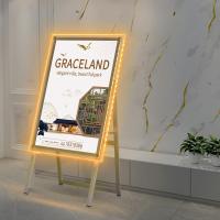 China Popular Wall Mounted Aluminum Rectangular LED Display Light Box Colorful Poster Stand Magnetic Frame for sale