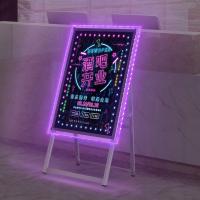 China Colorful Crystal Stand LED Display Light Box Easy Installation Poster Frame Magnetic Bracket Retail Sign Board for sale