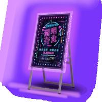 China Magnetic Crystal Frame LED Display Light Box Easy Installation Slip Poster Stand Bracket Colorful Retail Sign for sale