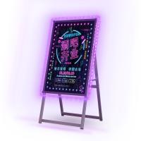 China Magnetic Crystal Frame LED Display Light Box Easy Installation Slip Poster Stand Bracket Colorful Retail Sign for sale
