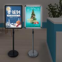 China Adjustable Foldable Eco Friendly Metal Floor Sign Holder Stand Recyclable Advertising Store Display Lightweight for sale