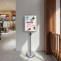 China Modern Eco Friendly Varnished LED Display Board Aluminum Alloy Plastic Acrylic Retail Freestanding Shop Sign for sale