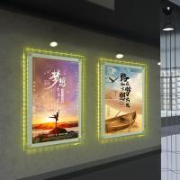 China Rectangular LED Billboard Display Rack Crystal Acrylic Frame Alloy Tempered Dual Side RGB Sign Board Panel for sale