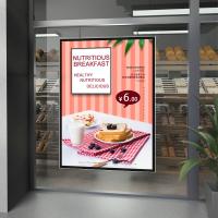China Customizable Rectangular Advertising Light Box LED Aluminum Frame Dual Side Backlit Display Sign Board Panel for sale