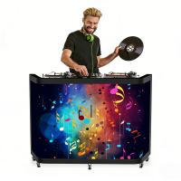 China Portable Inflatable LED DJ Facade Video Wall Screen Acrylic Metal Quick Setup Display for Bar Stage Party Event for sale