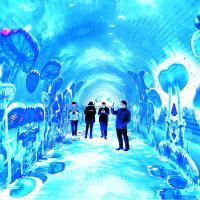 China Flexible Full Color 3D Holographic LED Wall Digital Signage Display Indoor Outdoor for Exhibition Hall Events for sale