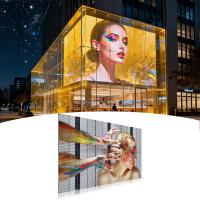 China Self Adhesive Concert LED Transparent Film Display Screen Back Side Glass Double Sided Indoor Outdoor Digital Signage for sale