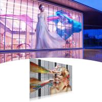 China LED Strip Grille Screen Transparent Display Video Wall Building Signage Indoor Outdoor Aluminum Digital Directional for sale