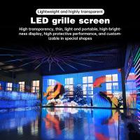 China LED Strip Grille Screen Transparent Display Video Wall Building Signage Indoor Outdoor Aluminum Digital Directional for sale