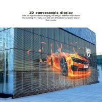 China Illuminated Grille Screen LED Transparent Building Signage Neon Directional Customizable Indoor Outdoor Digital Display for sale