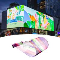 China Crystal Flexible Glass Screen Transparent LED Display Panel Window Advertising Indoor Outdoor Digital Signage for sale