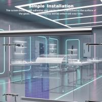 China High Brightness Flexible LED Digital Poster Screen Transparent Glass Window Indoor Outdoor Mall Advertising Display for sale