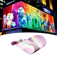China Flexible LED Transparent Film Screen Mesh Display Indoor Outdoor Advertising Digital Signage Full Color for sale