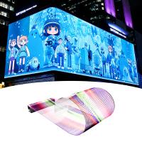 China SMD Nationstar Semi Transparent Film Screen LED Display Flexible Glass Indoor Outdoor Slim Digital Signage for sale
